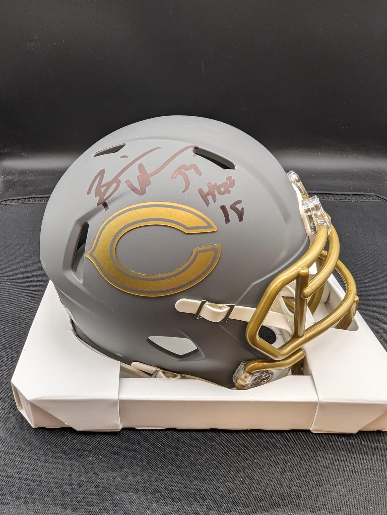Brian Urlacher Slate Mini Helmet » BS Collectibles
